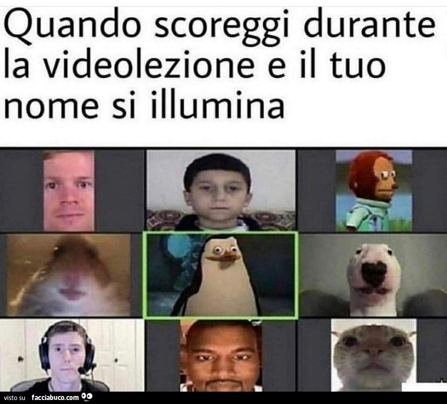Tutti i meme sulle Scoregge - Facciabuco.com