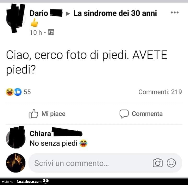 Tutti i meme sui Piedi - Facciabuco.com
