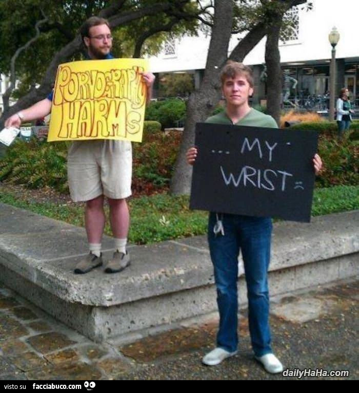 "LA PORNOGRAFIA FA MALE" "AL MIO POLSO"… - Facciabuco.com